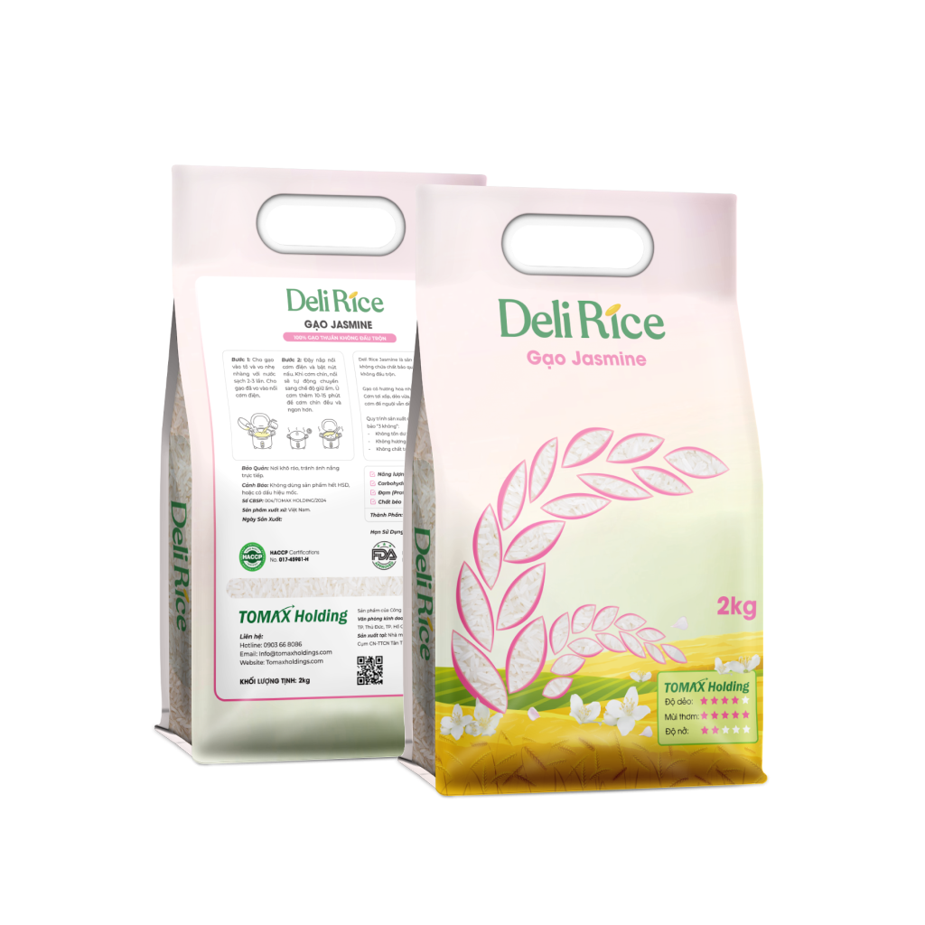 Gạo ST25 Chính Hãng Deli Rice Dẻo Ngon - Túi 1kg,5kg